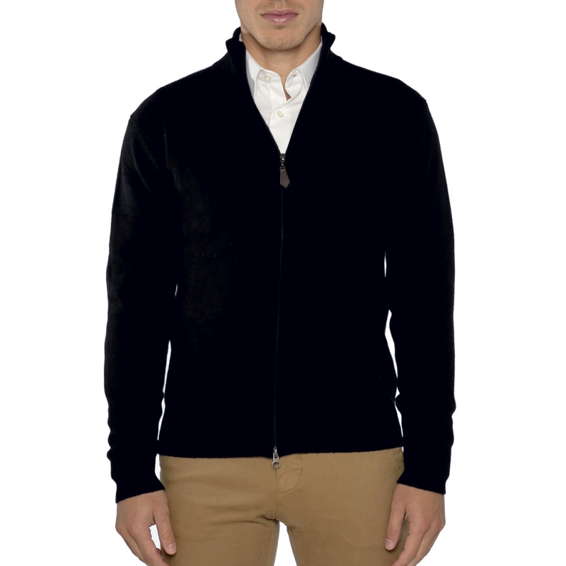 Gilet zip homme en cachemire et laine